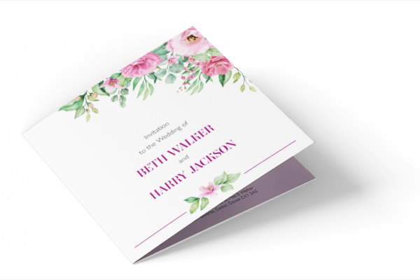 Romantic Roses Wedding Print - QuickPrint (SW) Ltd Exeter Devon