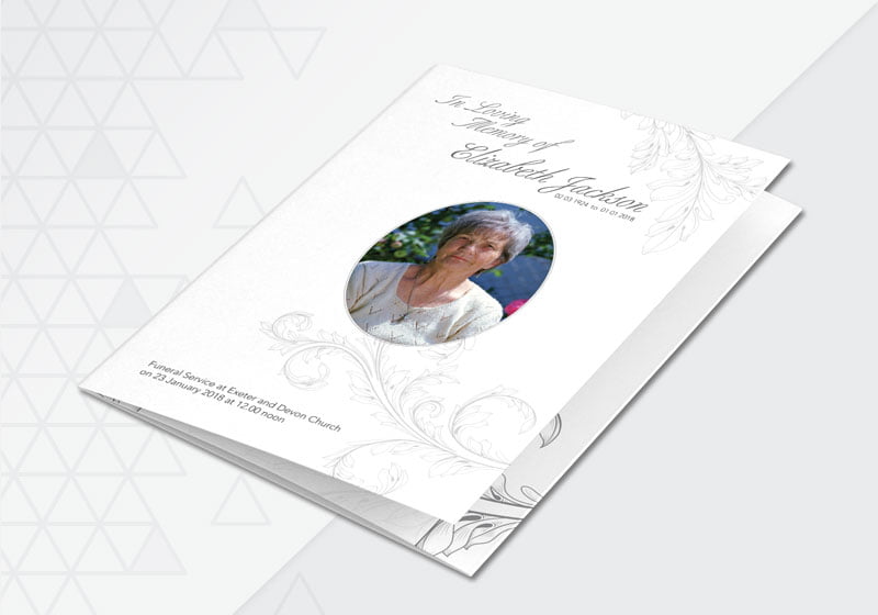 Modern Template Order of Service | Exeter, Devon | QuickPrint